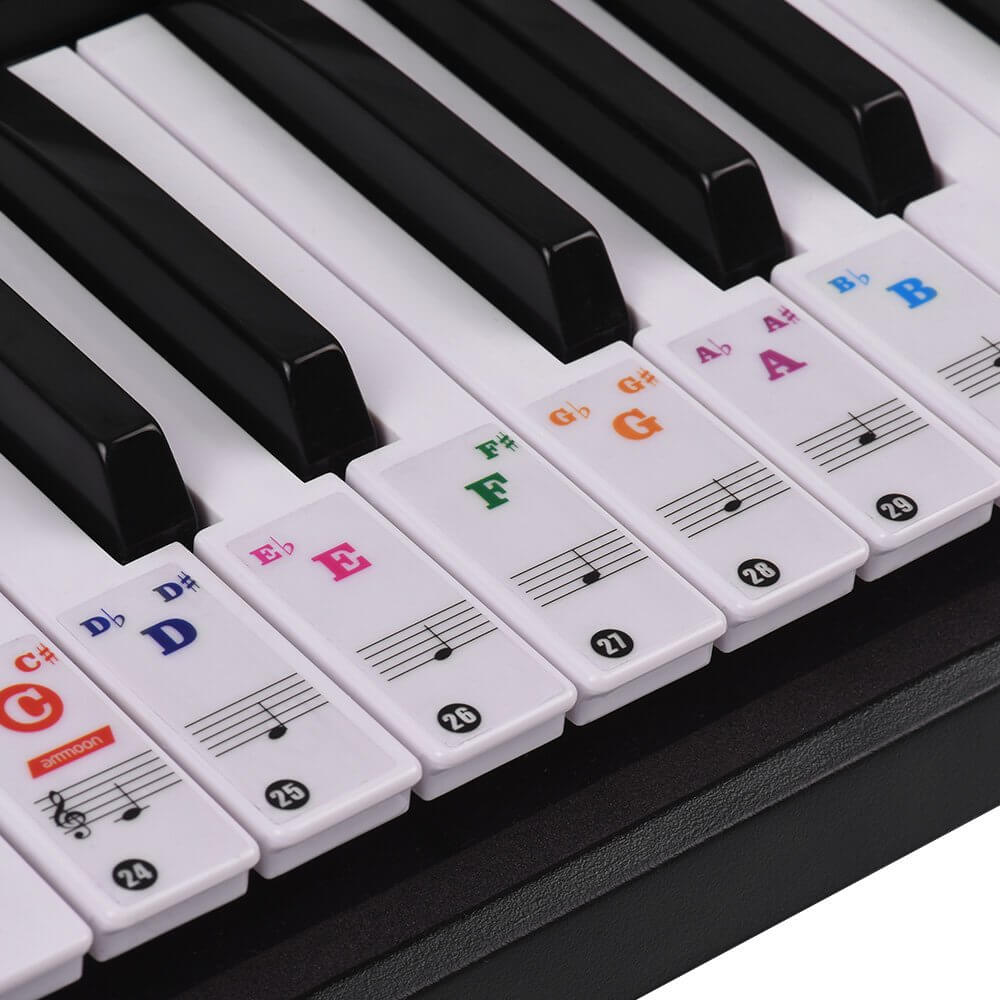 Autocollants pour piano : pour un apprentissage facile et ludique - Solfege Autocollants pour piano : pour un apprentissage facile et ludique - Solfege